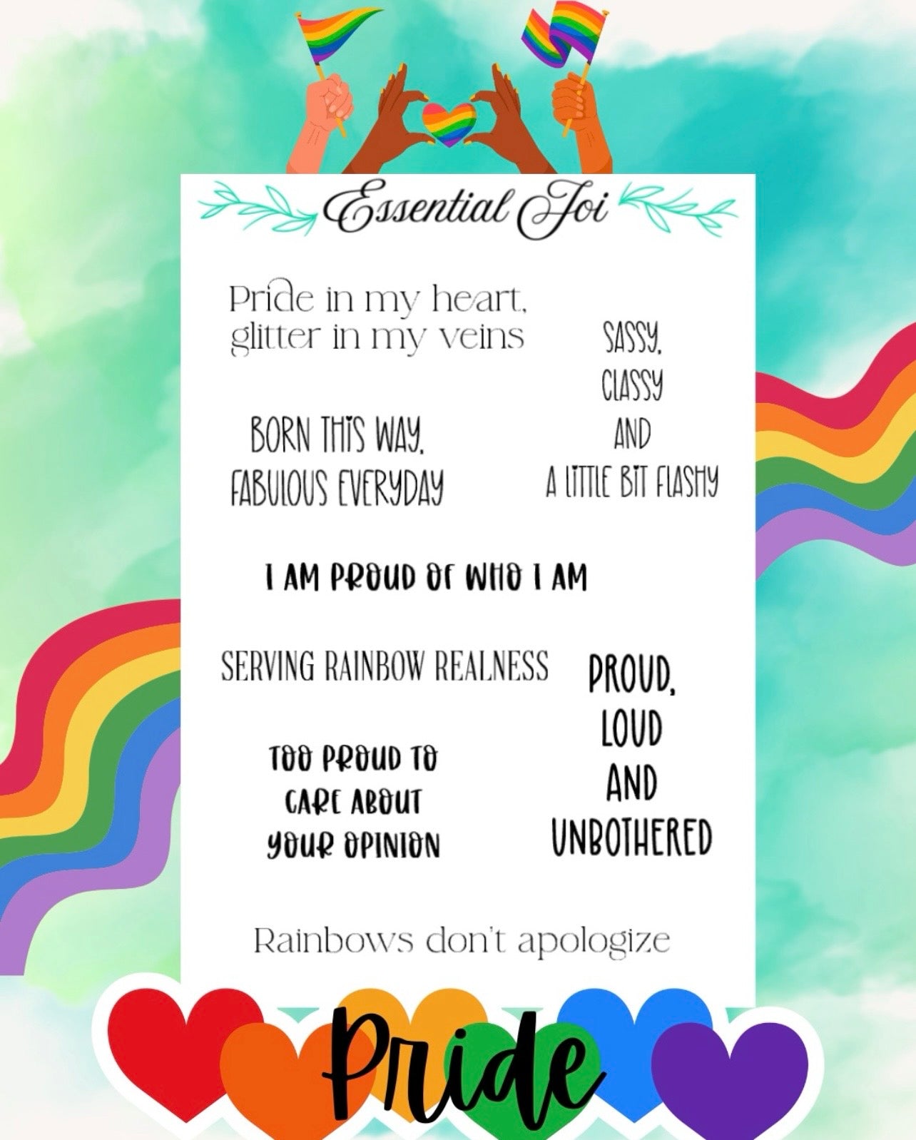 Pride Sticker Sheet – Essential Joi